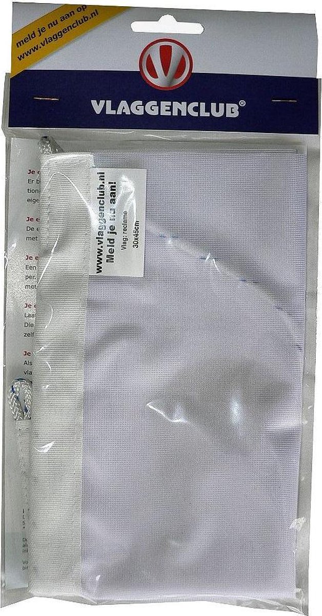 Witte vlag 30x45cm | bol.com