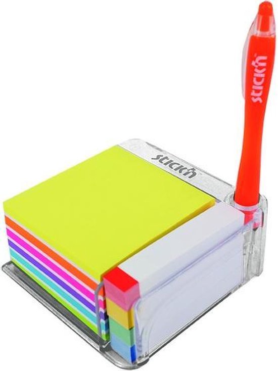 Stick'n Bureauhouder Memokubus - Sticky Notes - 76 x 76 mm - 400 ...