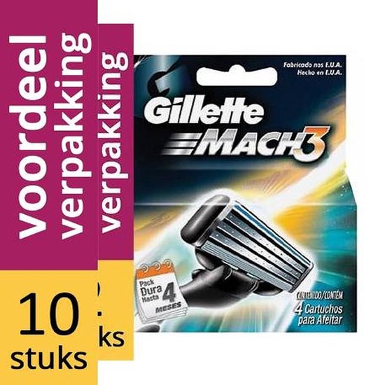 Gillette Mach 3 Scheermesjes Voordeelverpakking 10x8st | bol