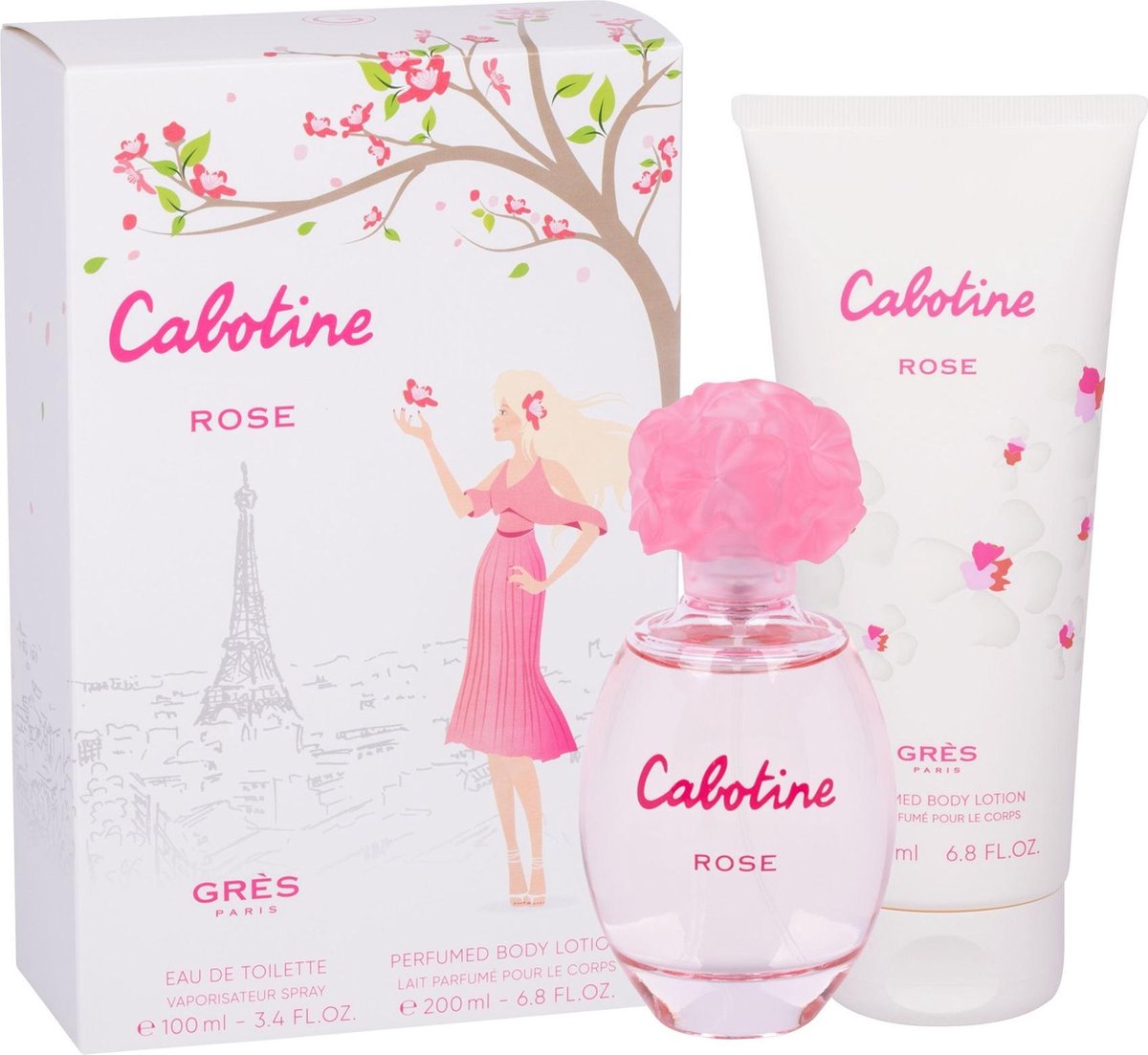 Cabotine Rose by Parfums Gres - Gift Set - 100 ml Eau De Toilette Spray ...