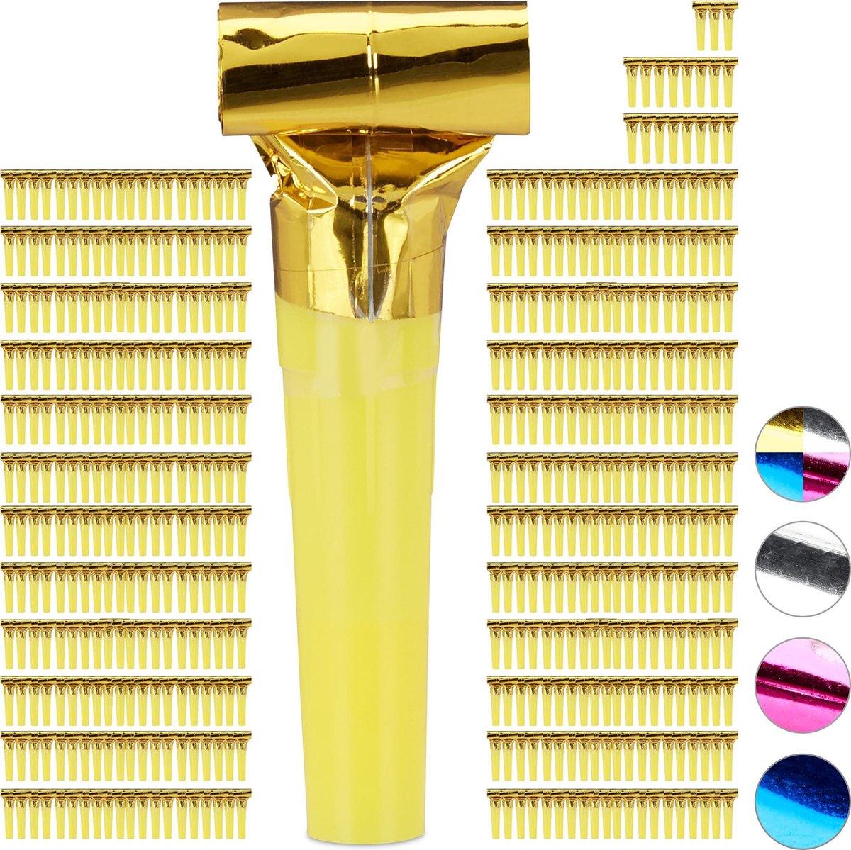 Relaxdays 500 x roltongen feest toeter - feesttoeters - roltoeters ...