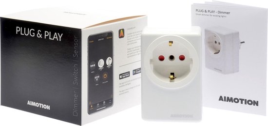 AIMOTION Bluetooth Plug & Play - Switch max 3680w Zwart & Wit (tussenstekker aan/uit... | bol