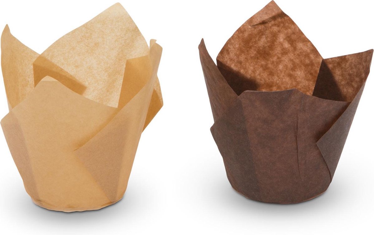 Muffin Vormpjes Papier - Cupcake Tulpen - 100 Stuks - Licht en ...