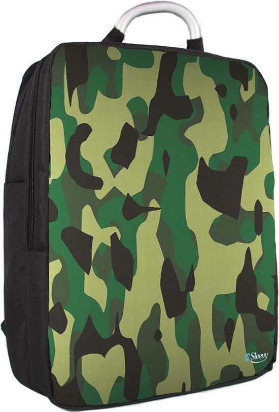 Laptop rugzak 15,6 legerprint - Sleevy - schooltas | bol.com