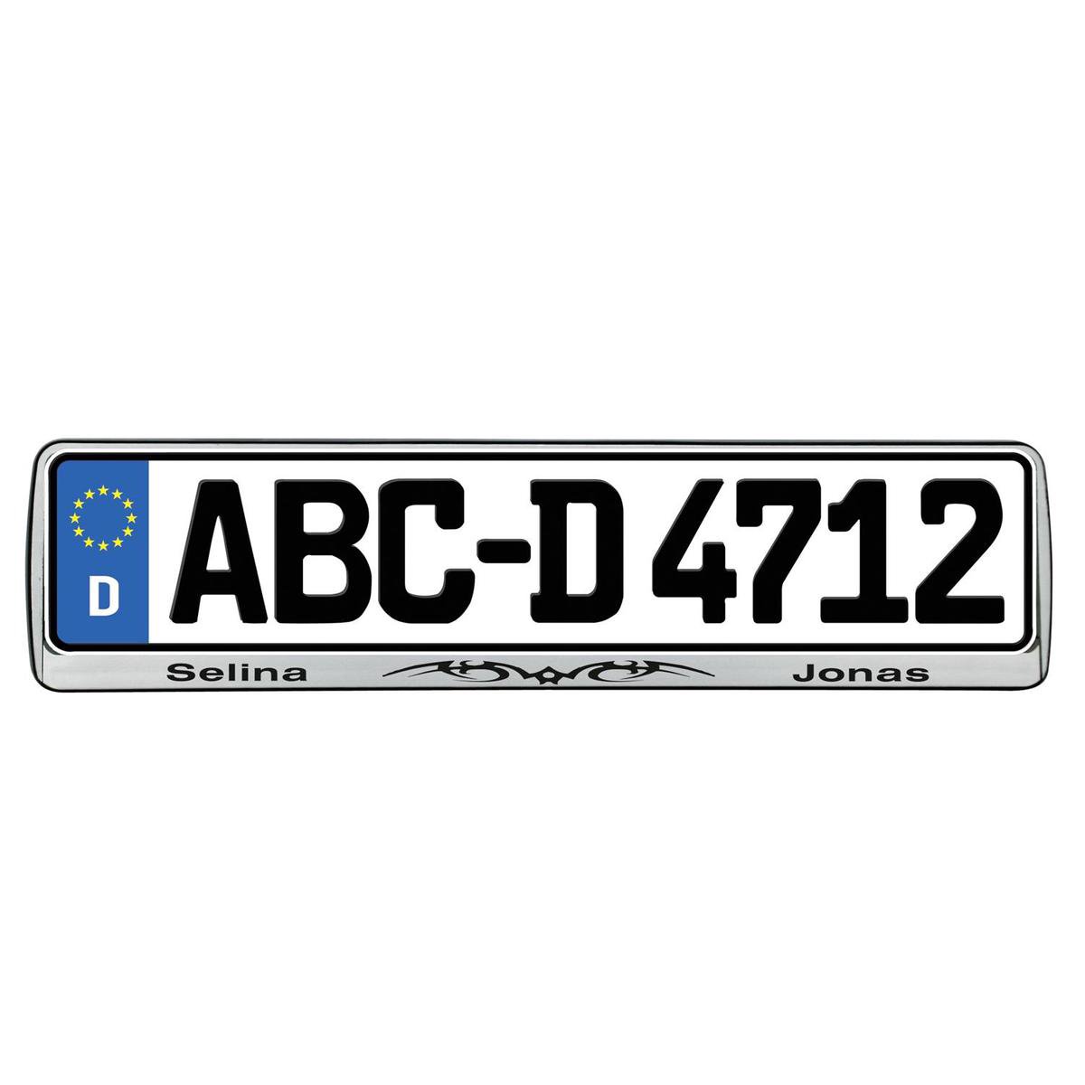 Kentekenplaathouder zilver met eigen tekst ! | bol.com