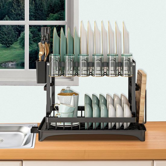 Afdruiprek voor vaat,2-laags,Afdruiprek boven de gootsteen,Afdruiprek ...