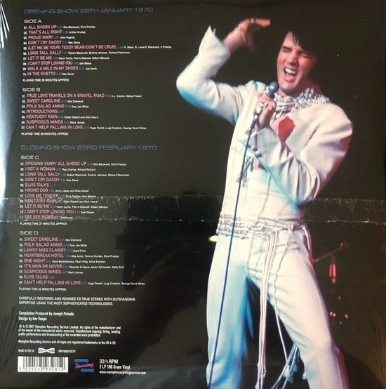 Las Vegas International Presents Elvis - January T, Elvis Presley | LP ...