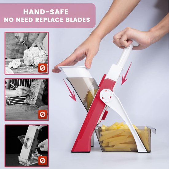 Groentesnijder, One for All verstelbare groenteschaaf, Genius mandoline ...