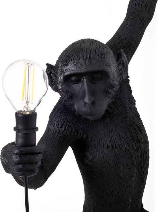 Seletti - Lampe Monkey - Lampe d'extérieur en résine cm noir # 05 | bol