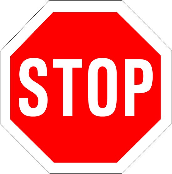 Stop sticker, B7 50 mm - 10 stuks per kaart | bol