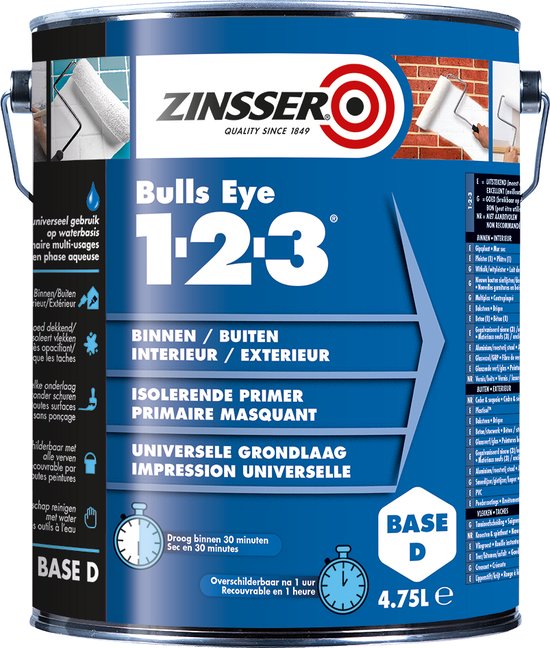 Zinsser Bulls Eye 1-2-3 Plus – Hechtprimer – 5L | bol