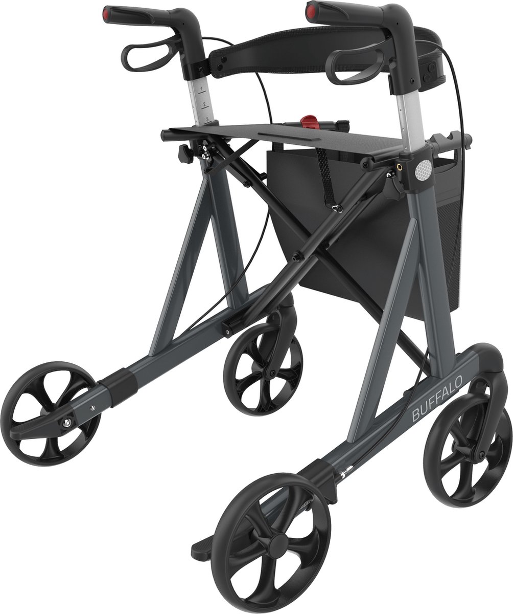 Mobilex Buffalo HD Rollator - 55 cm - XL Rollator - 200 KG belastbaar ...