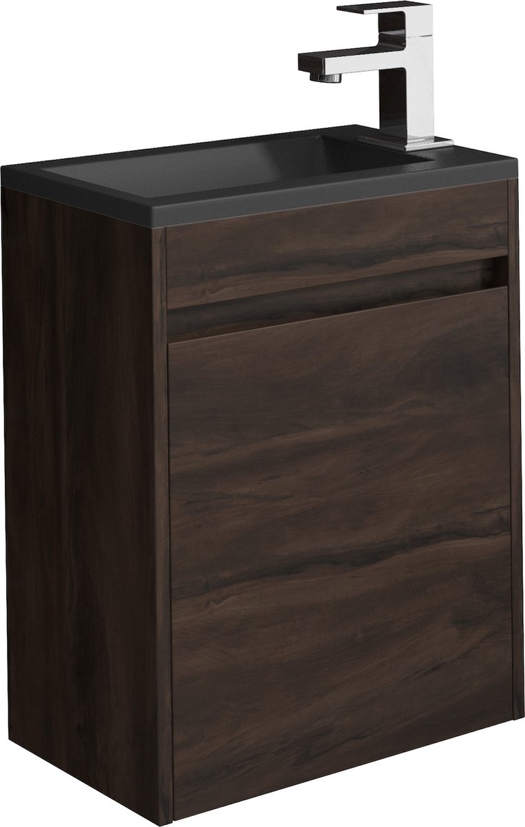 Badplaats Toiletmeubel Sinta 40 x 22 cm - Walnoot Bruin - Fonteinmeubel ...