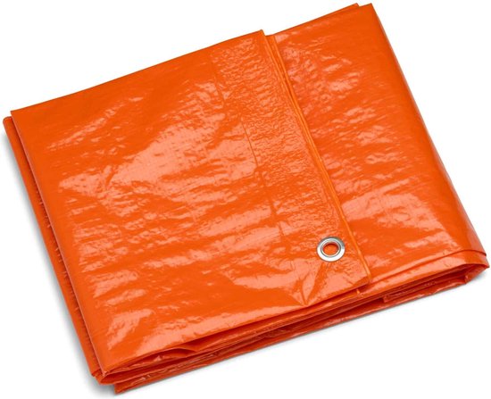 MG® Afdekzeil ECO - 10 x 12m - Oranje - Waterdicht - Bouwzeil - Dekzeil ...