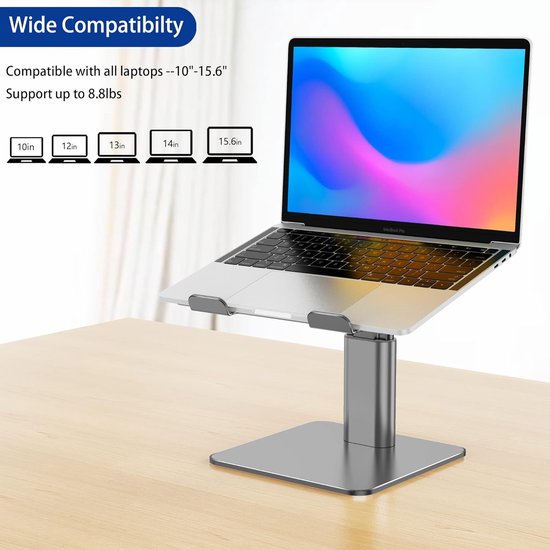 LSX6N Aluminium laptopstandaard, ergonomische verstelbare ...