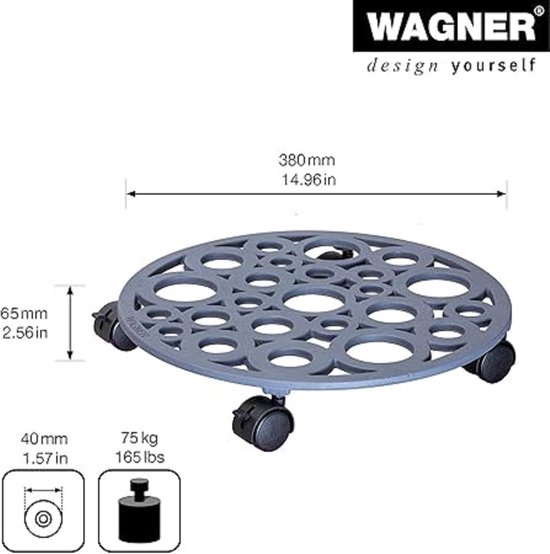 Plantenroller, bloemenroller / plantstand Ø) 38 x (H) 6,4 cm | bol