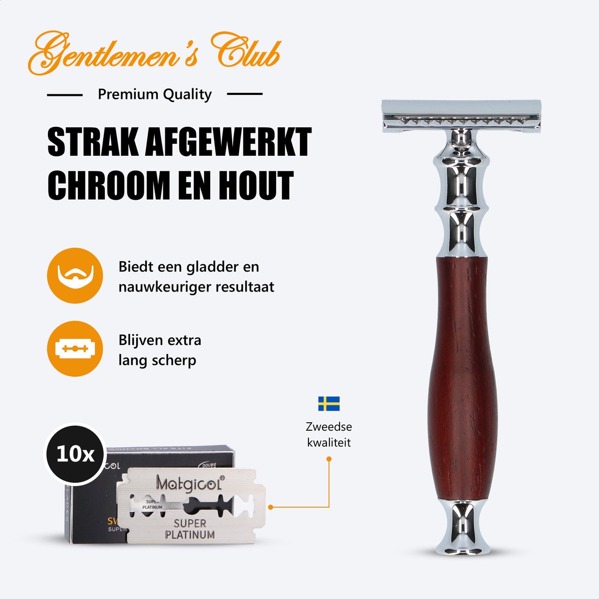 Premium safety razor Veiligheids scheermes voor mannen en vrouwen met ...