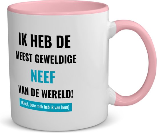 Akyol - ik heb de meest geweldige neef van wereld koffiemok - roze ...