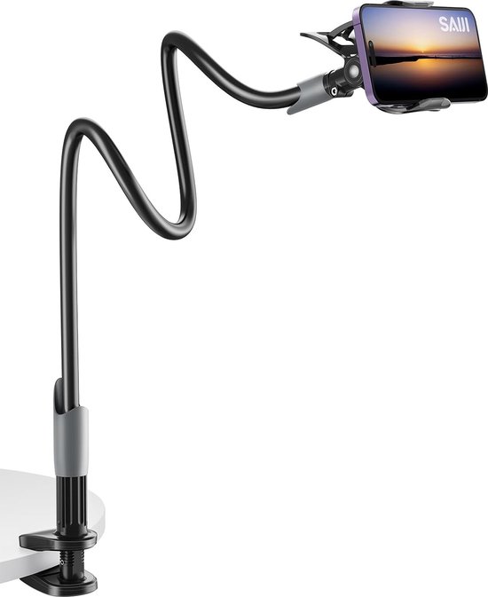 Mobiele telefoonhouder voor bed, zwanenhals mobiele telefoonhouder, 360 ...