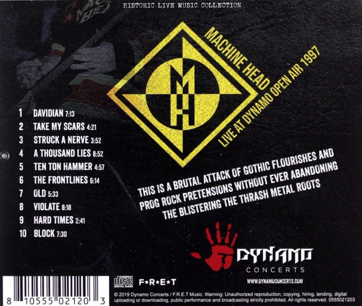 Live at Dynamo Open Air 1997, Machine Head | CD (album) | Muziek | bol