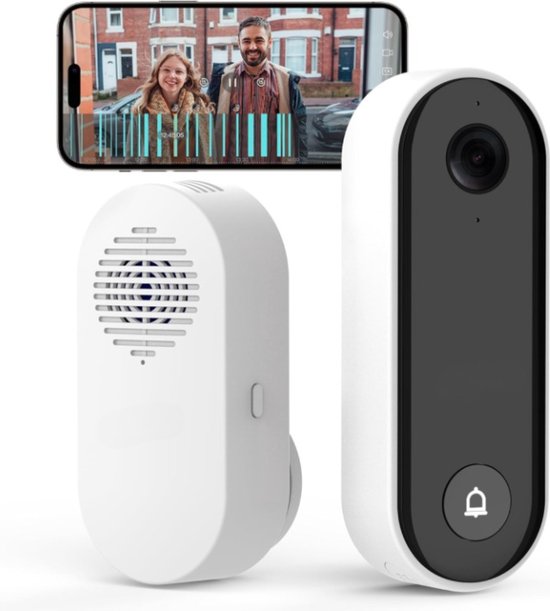 Slimme deurbel | Bedrade Deurbel Camera 2K HD met AI Gezichtsherkenning ...