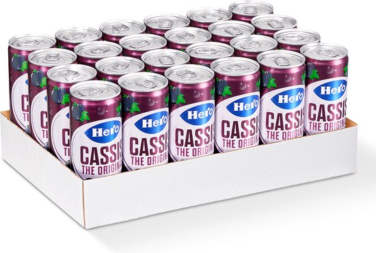 Hero Cassis Frisdrank Blikjes - The Original - Gemaakt van Zwarte ...