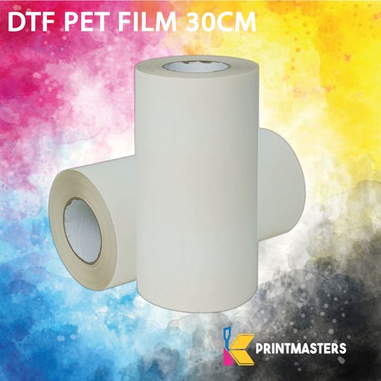 DTF FILM 30 CM-Printmasters-double size- 90 micron - 100 meters -dtf printer- dtf... | bol