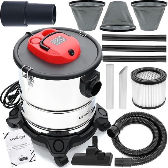 VB Aszuiger - As Stofzuiger 2000W – Asstofzuiger Met 20L RVS Tank voor ...