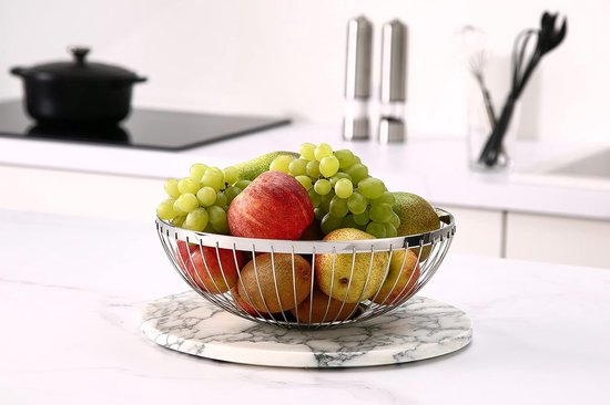 Concept fruitmand groot 26 cm, decoratieve fruitschaal zilver ...