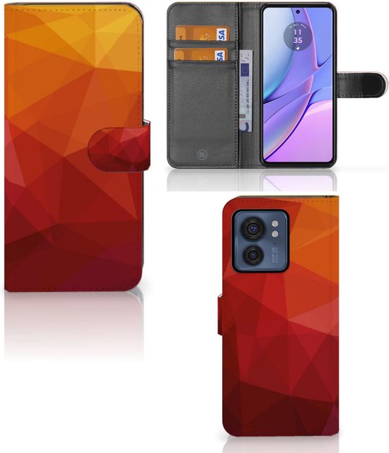 Book Case geschikt voor Geschikt voor Motorola Edge 40 Polygon Red | bol