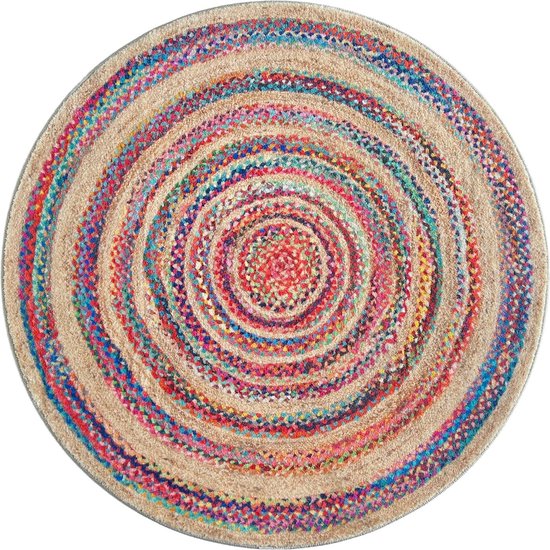 Vercai Rugs Brady Collectie - Hoogpolig Rond Vloerkleed - Zacht Tapijt ...