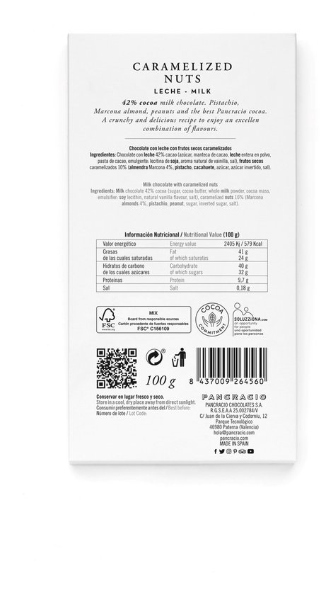 Pancracio - Chocolade - Melk - Amandel en Sinaasappel - 2 repen | bol