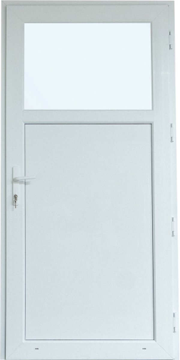 Schuurdeur met Kozijn | PVC Deur - 98 x 200 1/3 Glas - Linksdraaiend ...