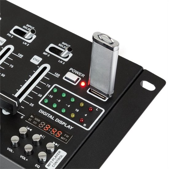 DJ21 DJ-mixer mengpaneel USB zwart | bol