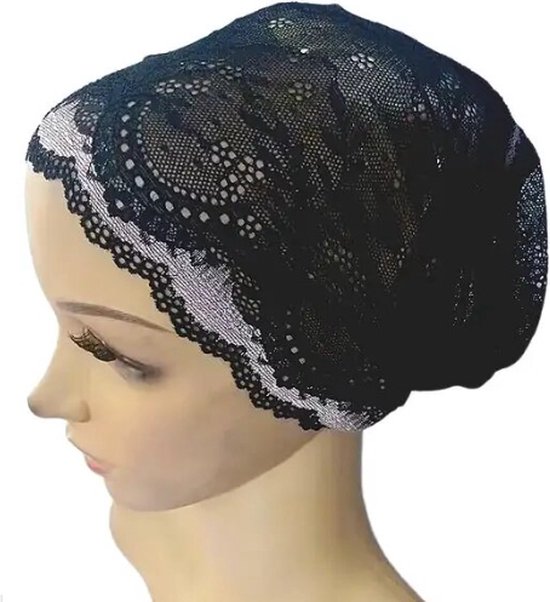 Onderkapje hijab zwart - hoofdkapje - haarnetje - hijab - moslim | bol