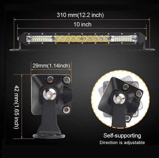 Led Light bar 36 watt UNIEK model R10 gecertificeerd 2500 Lumen | bol.com
