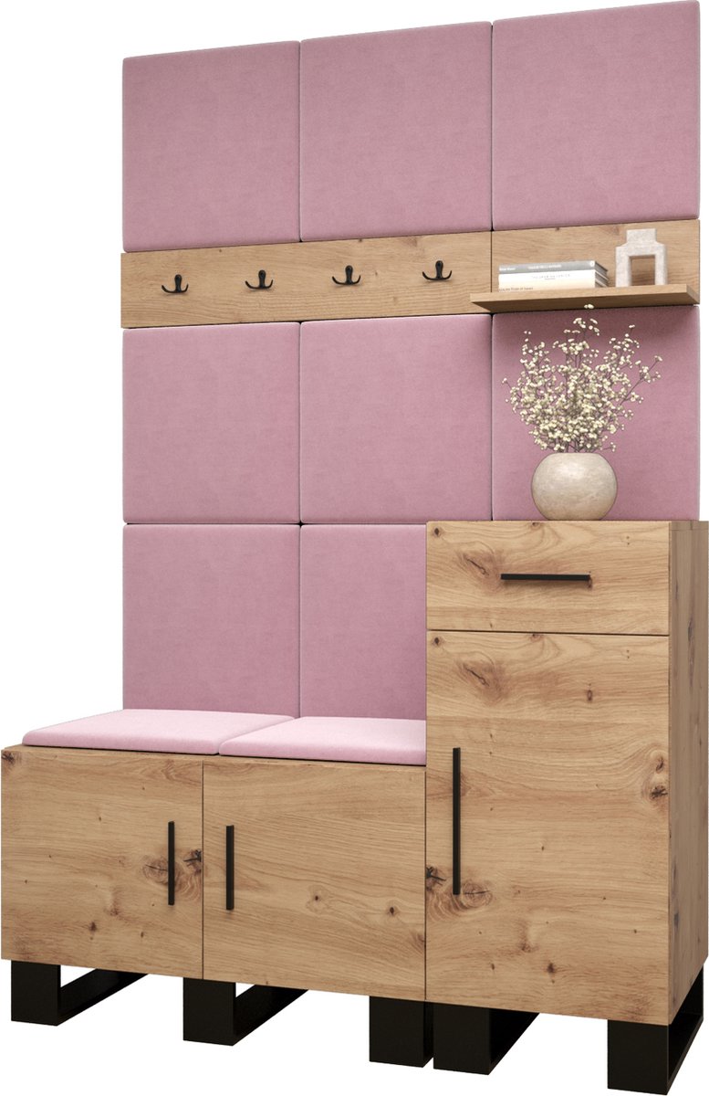 Garderobekast Ganggarderobe Compacte garderobe Vestibule Wandkast Plank ...