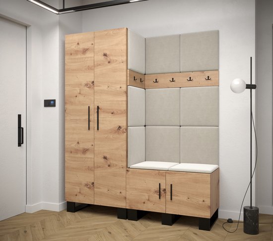Garderobekast Ganggarderobe Compacte garderobe Vestibule Wandkast Plank ...