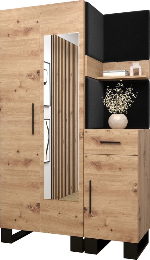 Garderobekast met spiegel Ganggarderobe Compacte garderobe Vestibule ...