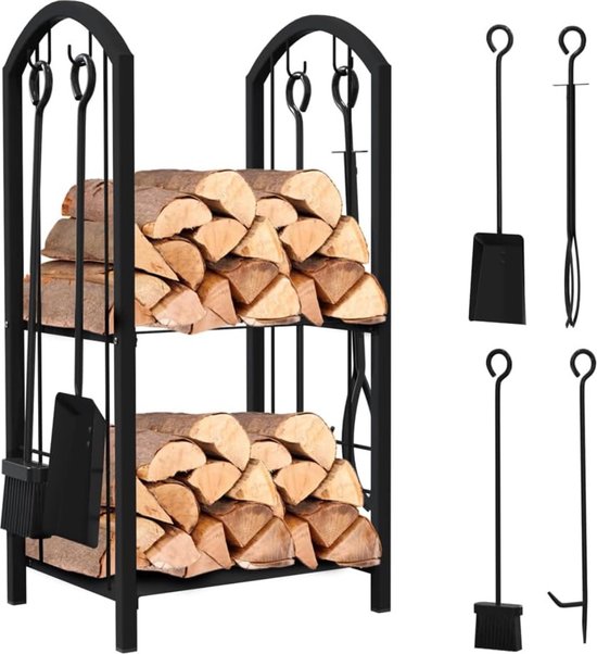 Haardset - 5 Delig - openhaard set - openhaard gereedschap - haardstel ...