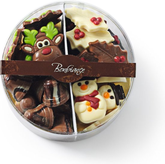 Bonbiance Chocolade kerstchocolade - Koker 400 gram - kerst | bol