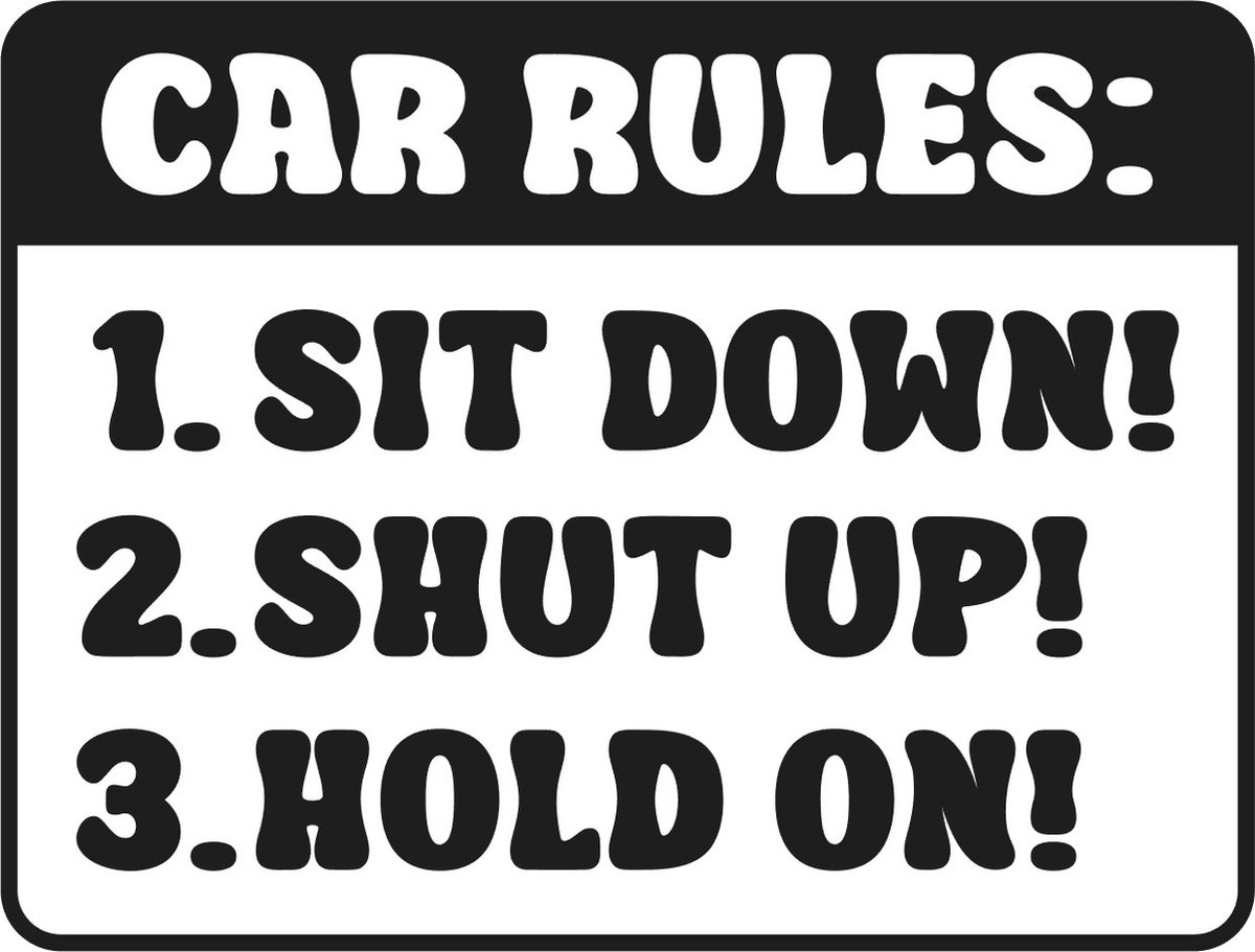 Auto tuning - raam - bumper sticker car rules - race cars | bol