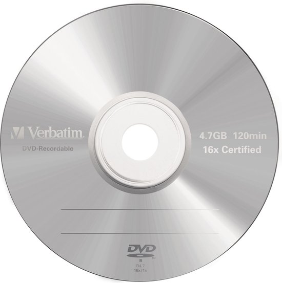 Verbatim 43519 DVD-R Matt Silver Schijven - 5 Stuks / Jewelcase | bol