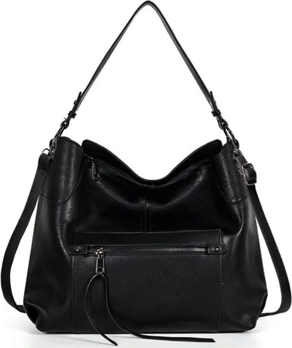 TAN.TOMI Dames Handtassen, Dames Tas Shopper met rits - Schoudertas ...