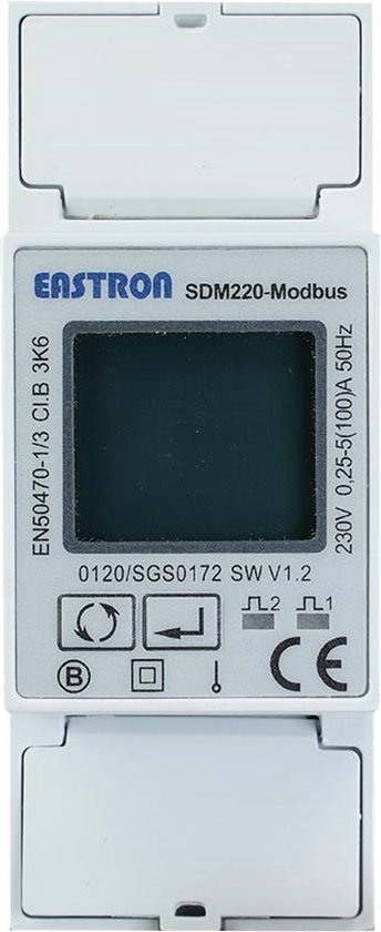 Eastron elektriciteitsmeter - Eastron kWh meter 80A 1-fase modbus MID ...