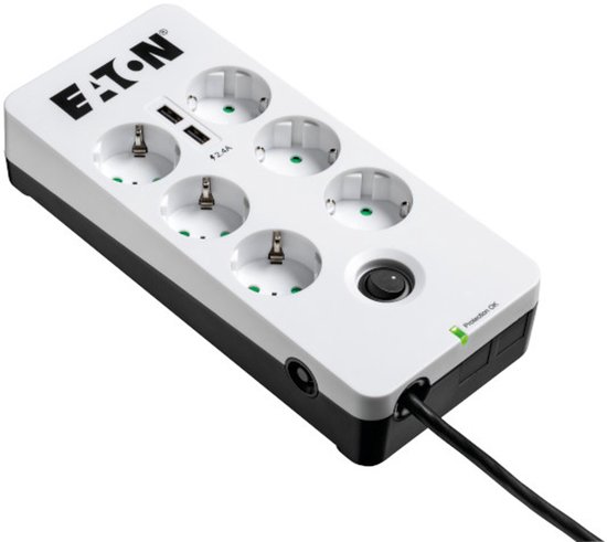 Schuko 6 Way Multi-socket Adapter Eaton PB6UD (1,5 m) | bol