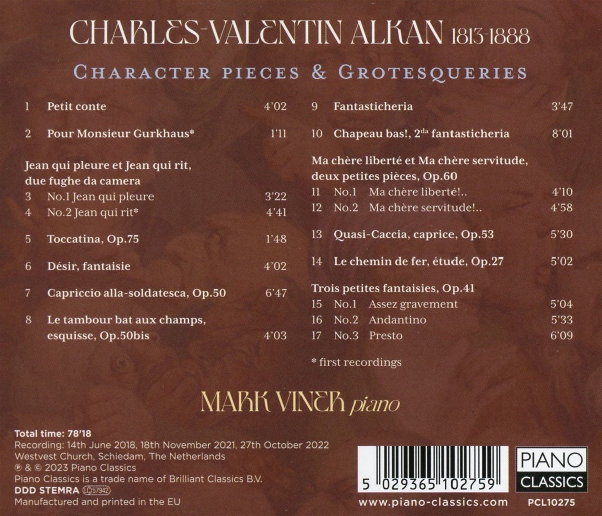 Mark Viner - Alkan: Character Pieces & Grotesqueries (CD), Mark Viner ...