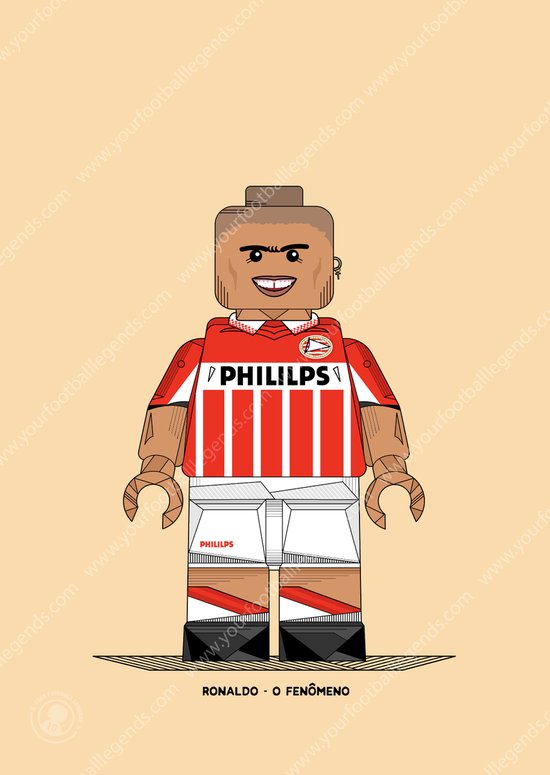 Affiche Ronaldo - A4 297x210mm - Voetbal - PSV - Vos Légendes du ...