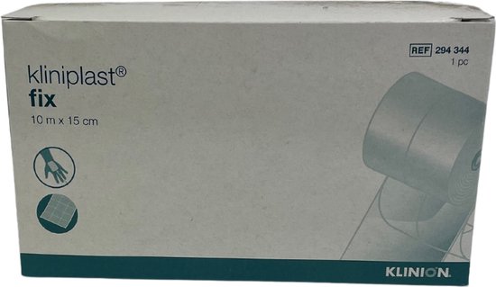 Kliniplast Fix fixatiepleister op rol, 10m x 15cm, 4 stuks | bol