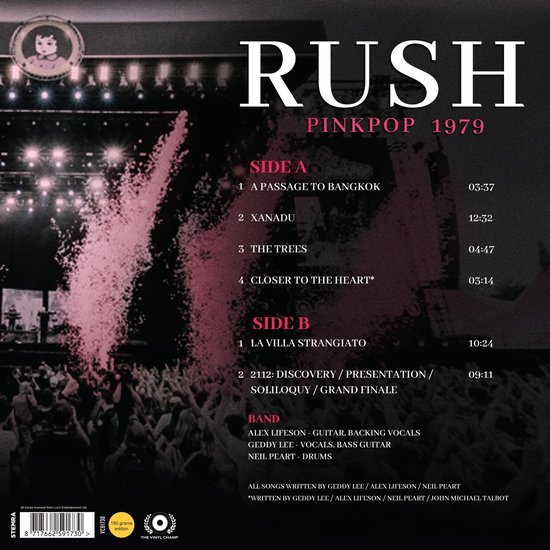 Rush - Pinkpop 1979 (LP) (Coloured Vinyl), Rush | Muziek | bol